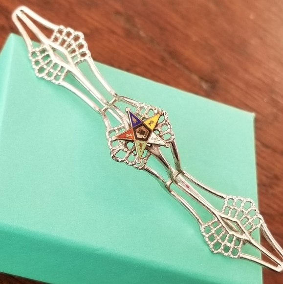 Vintage | Jewelry | Vintage Order Of The Eastern Star Posy Pin Brooch ...